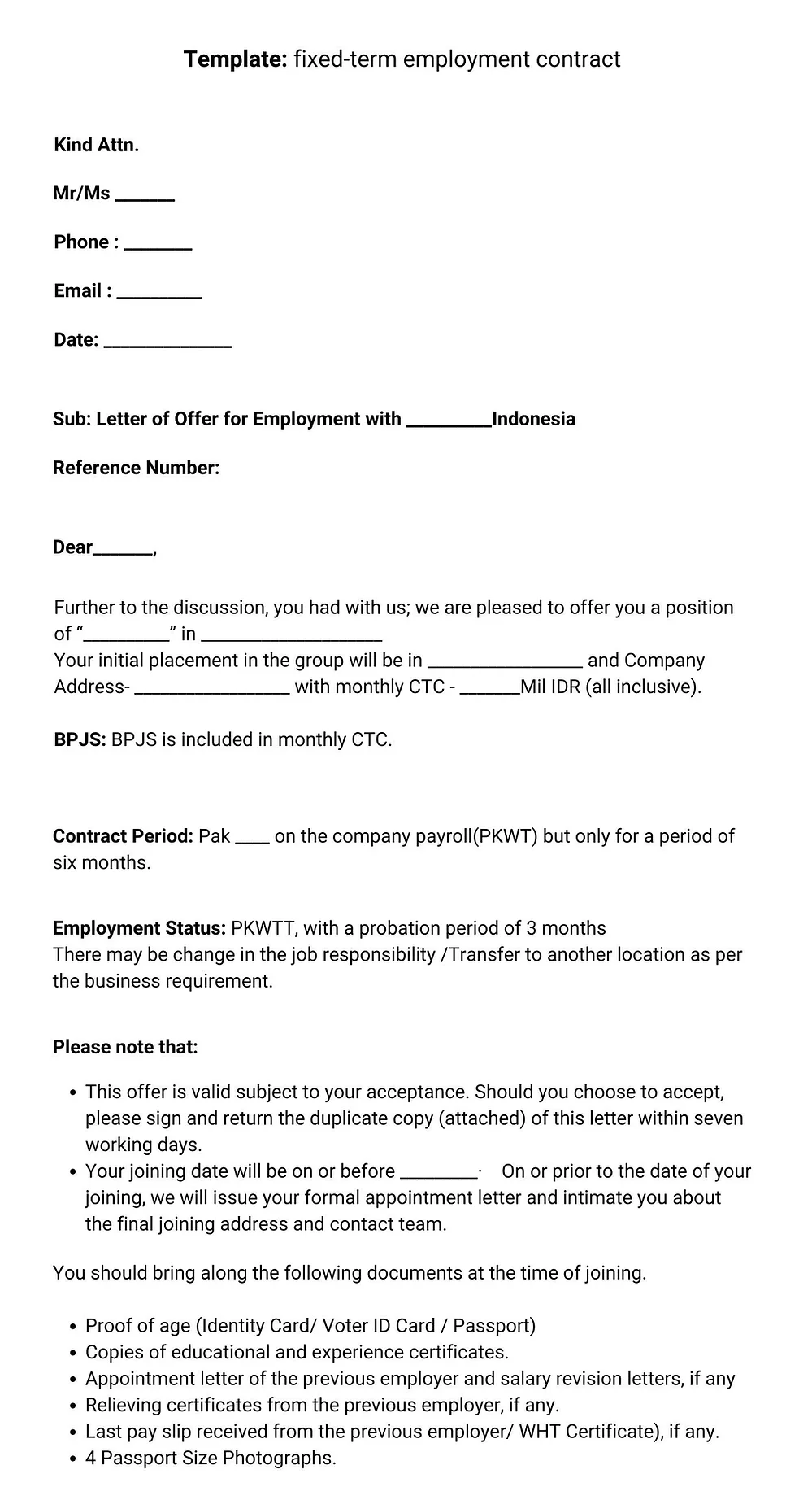 Crafting Comprehensive Employment Contracts In Indonesia Key Elements